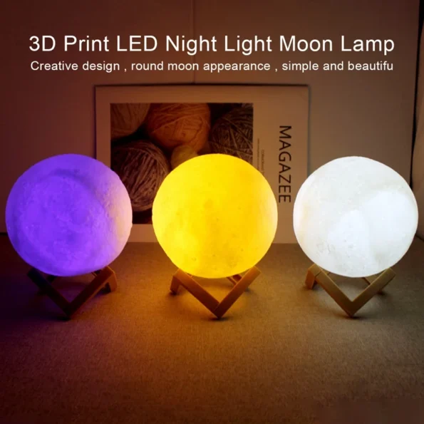 LED Moon Night Light – Galaxy Moon Lamp for Kids Bedroom & Birthday ...