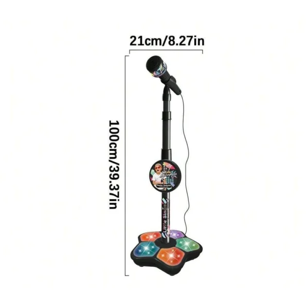 Kids Microphone Stand Toy – Portable Children’s Karaoke Machine with ...